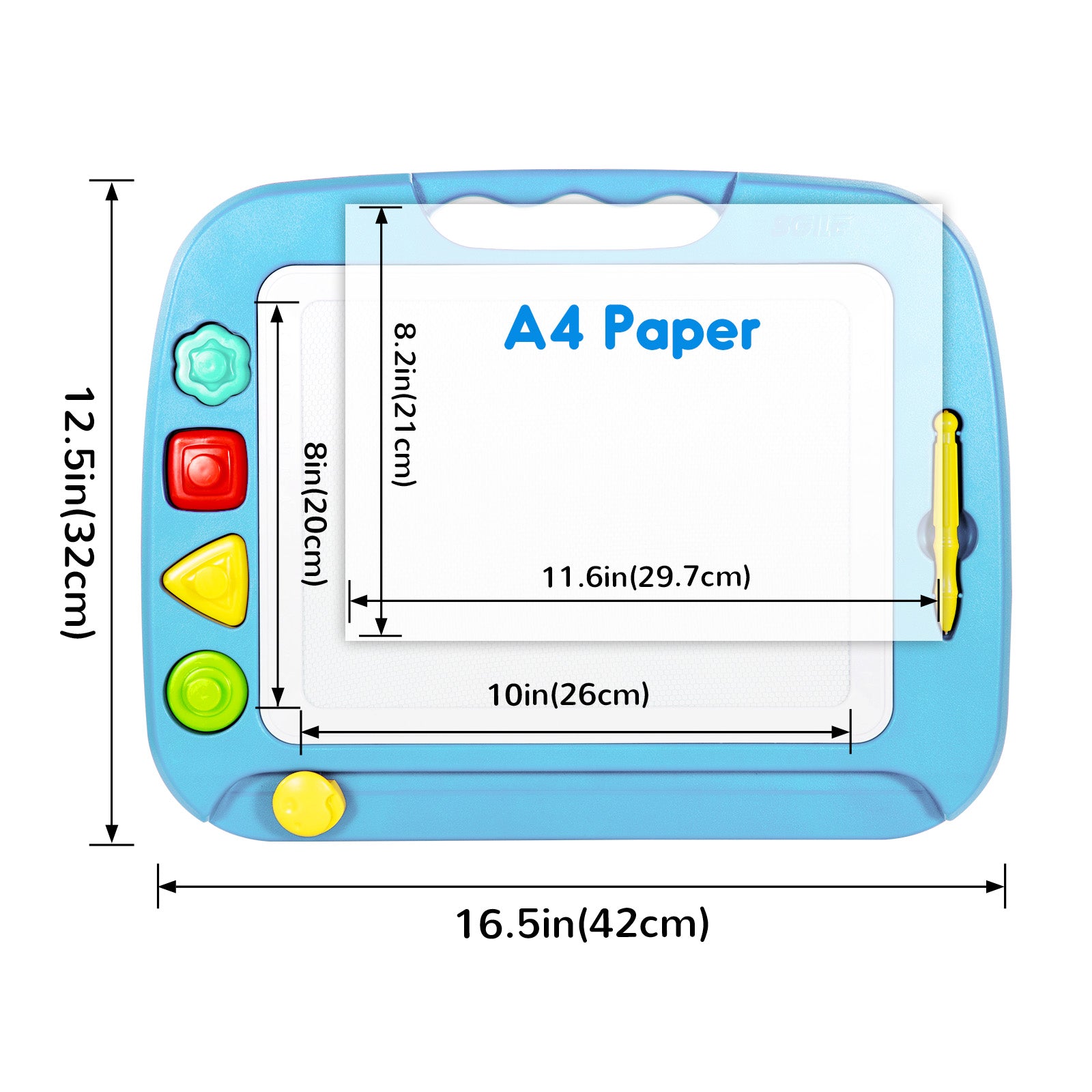 Paw Patrol Toys SGILE Large Magnetic Drawing Board - 41.5x32.5cm ...
